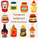Condiment Clipart, Sauce Clipart, Seasoning Clipart, Condiment Png ...