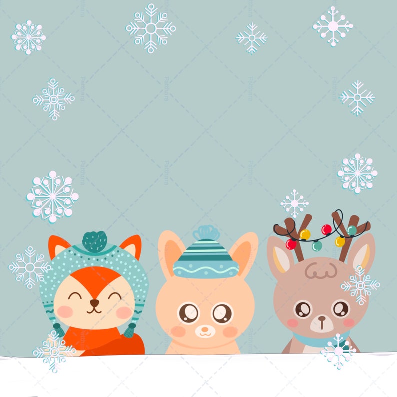 Winter Animals Clipart Png, Christmas Gift Clipart, Winter Clipart ...