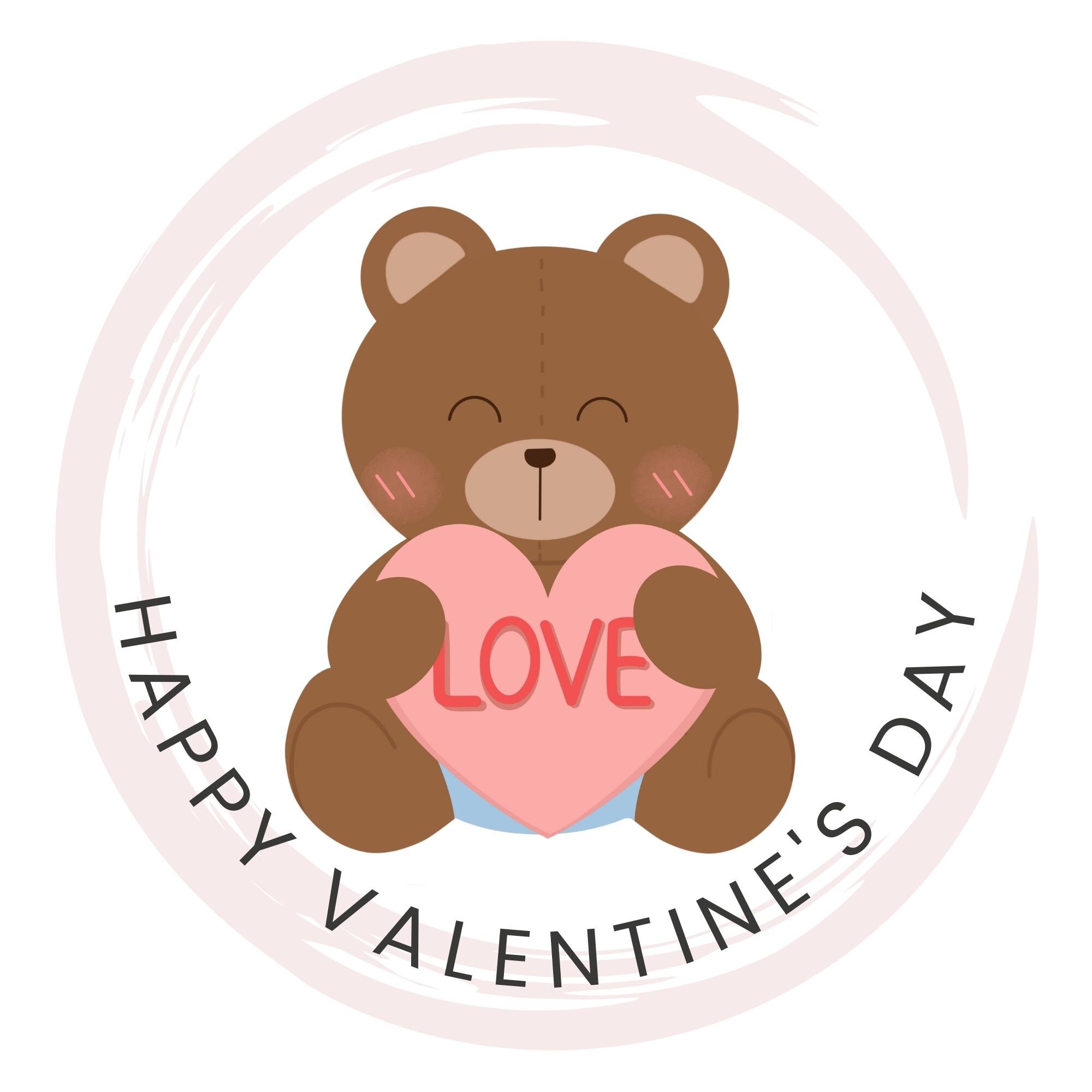 Valentines Teddy Bear Clipart, Valentines Day Clipart, Valentines Teddy ...