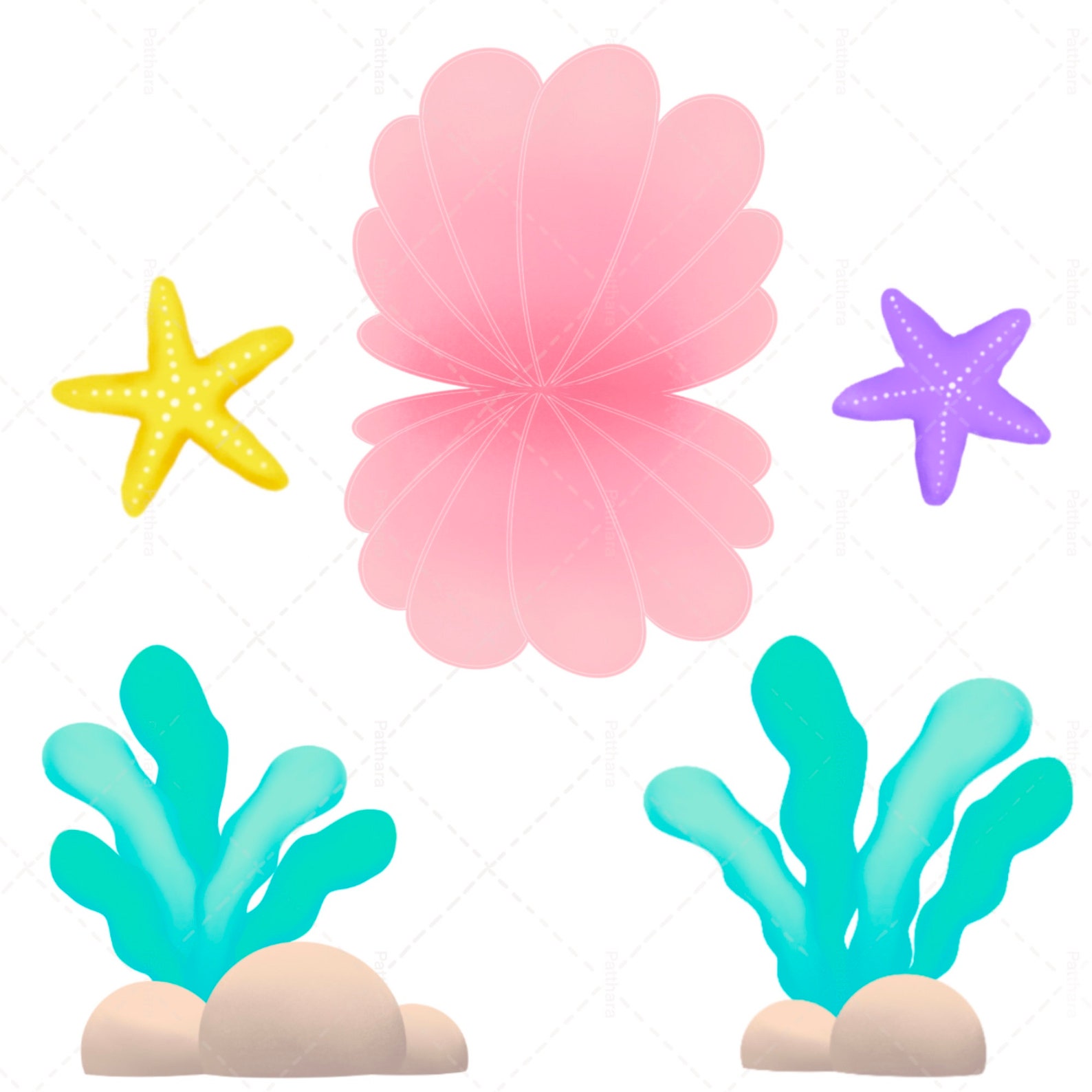 Mermaid Clipart, Little Sea Babies, Little Mermaid . Under the Sea ...