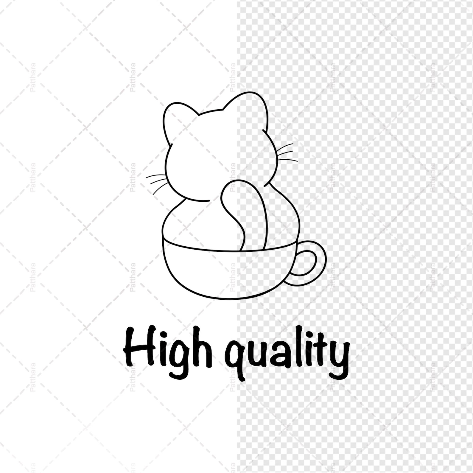 Cute Cat in Cup, Kittens, Cat Clipart, Cute Kittens With Actions, Cute ...