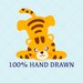 Tiger Clipart, Cute Tiger Png, Baby Tiger, Wild Animals Cute Clipart ...