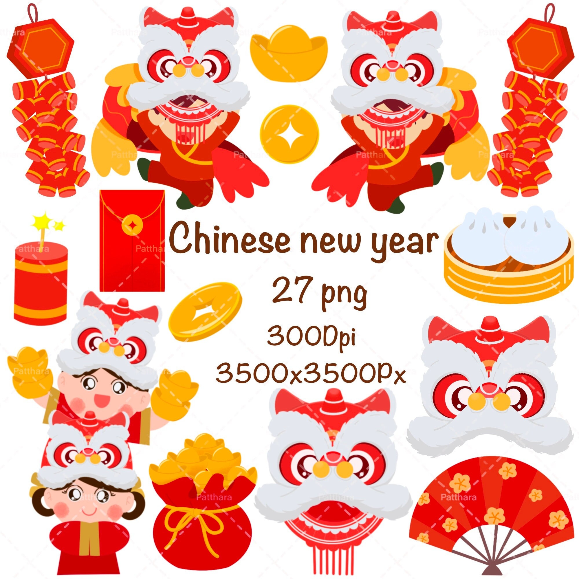 Chinese New Year Clipart, Lunar New Year, Chinese New Year, Clipart ...