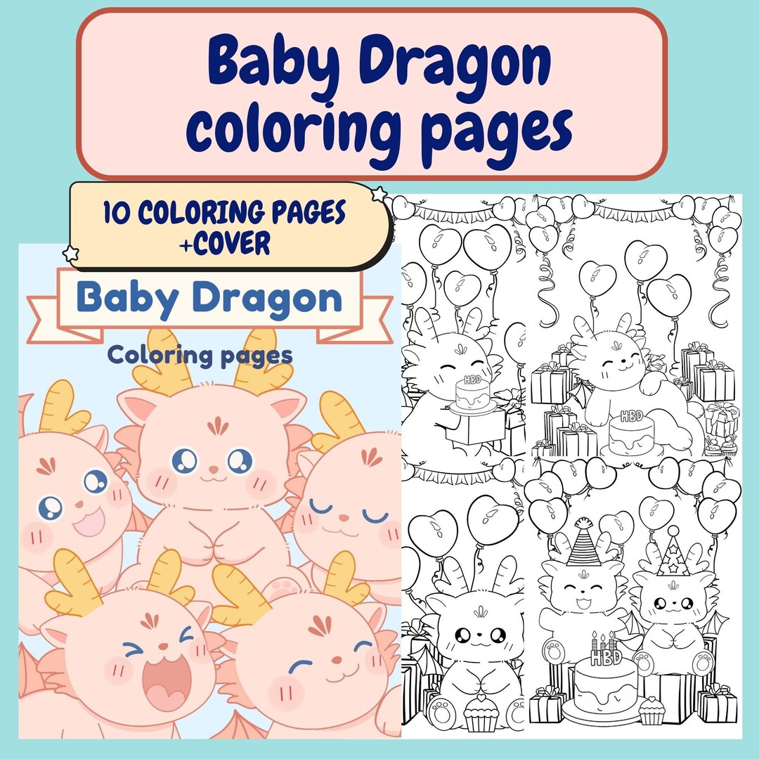 Baby Dragon Coloring Pages, Fantasy Coloring Pages, Cute Dragon ...