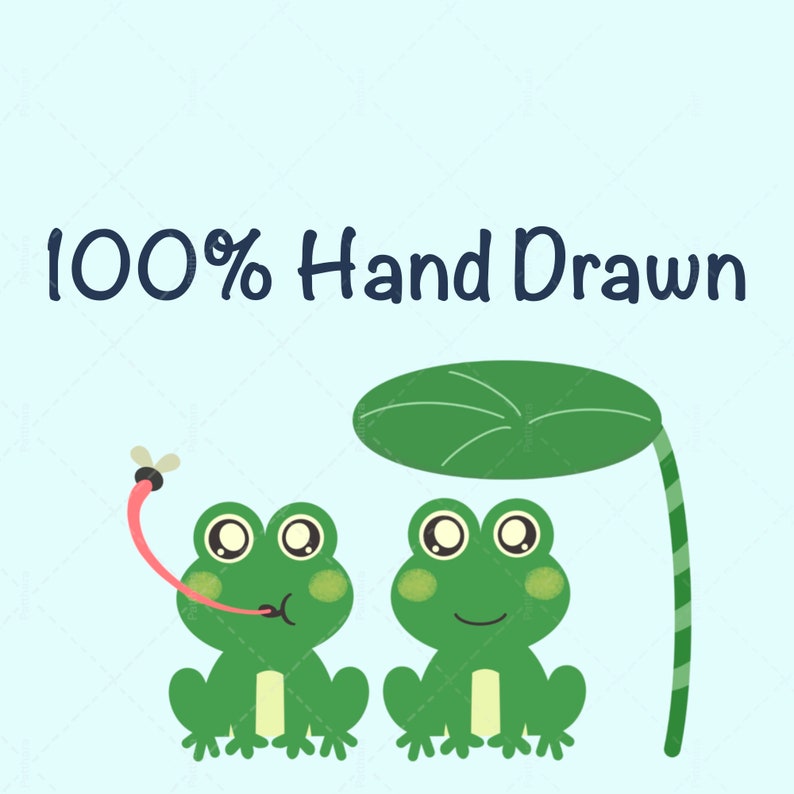 Frog Clipart Set, Clip Art Set of Frogs, Cute Frogs, Instant Download ...
