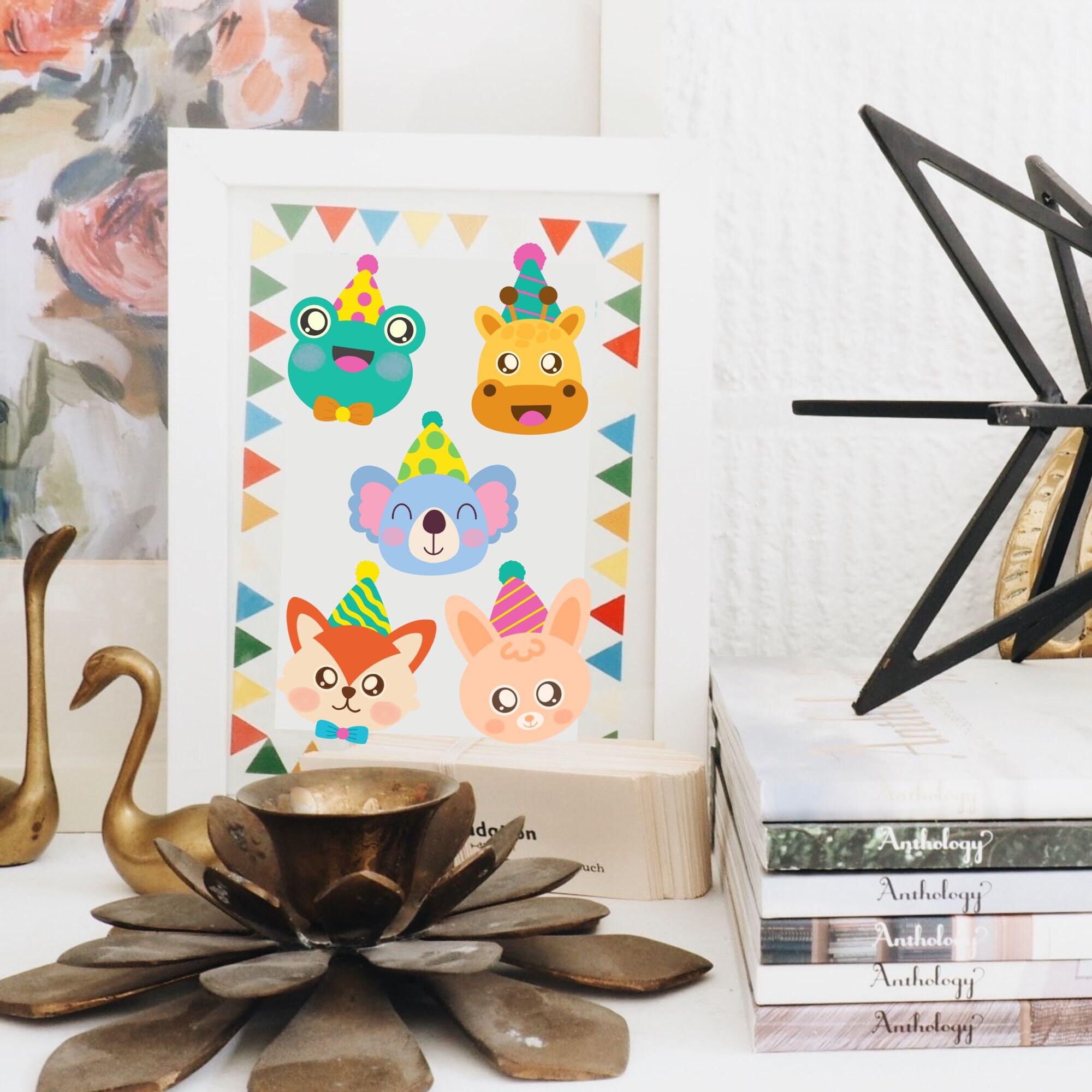 Party Animal Clipart 25 PNG, Baby Animals Invitation Design ...