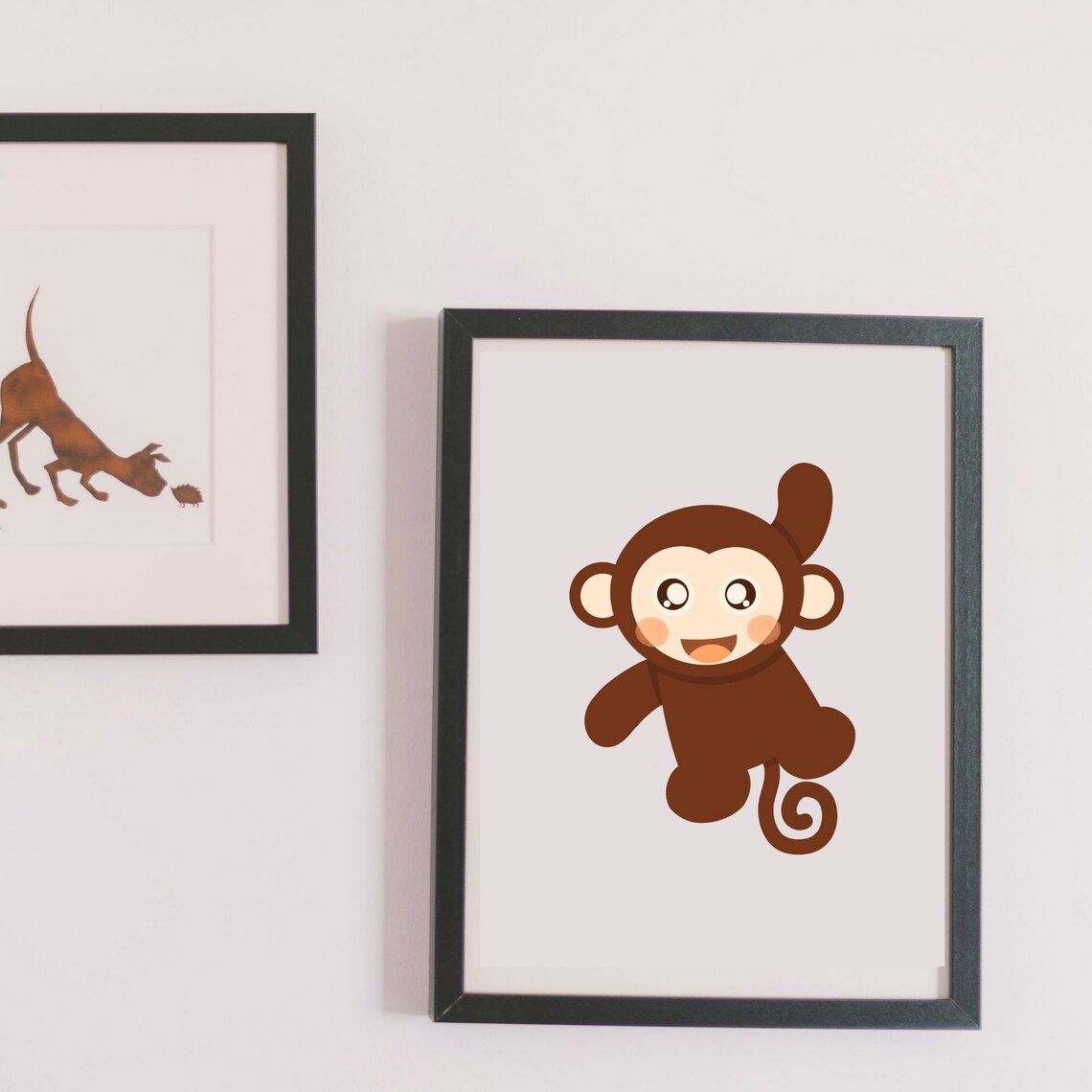 Monkeys Clipart Set, Cute Monkeys Png, Monkey Png, Baby, Safari, Jungle ...