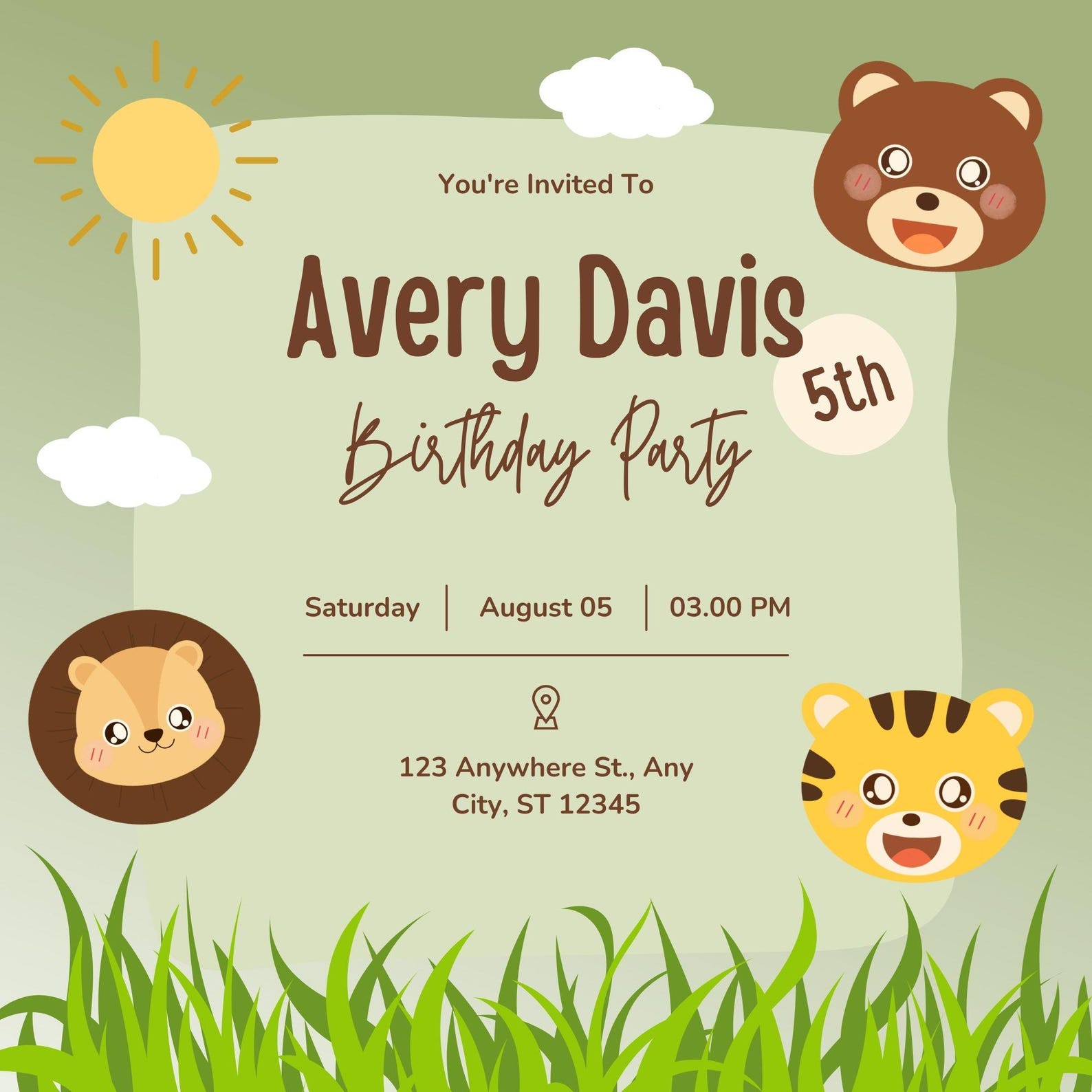 Wild Animal Faces Clipart Set, Woodland Animal Faces Clipart Set ...