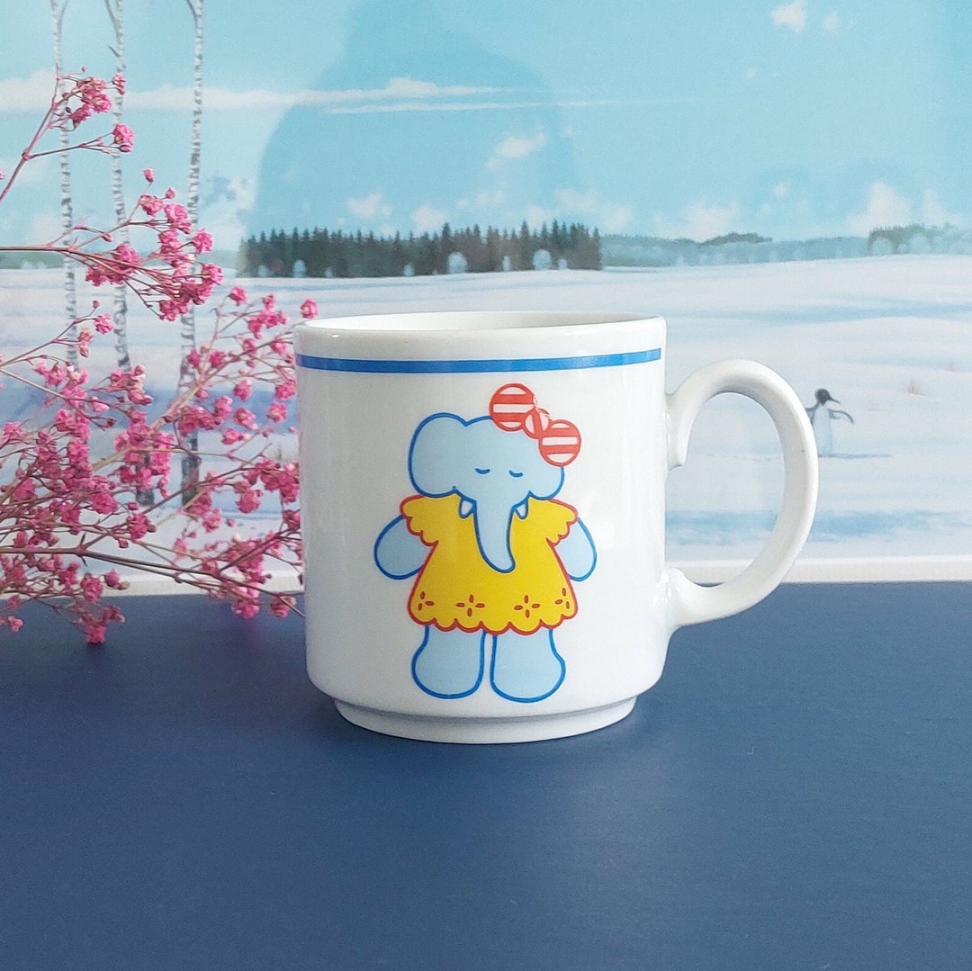 Adorable Collectible Baby Elephant Cup, Childrens Ceramic Cup, Ceramic ...