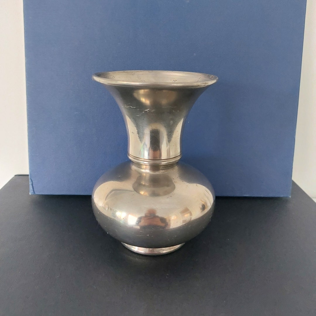 Vintage Tin Vase, 1980s, Excellent Condition, 15x9 Cm - Etsy