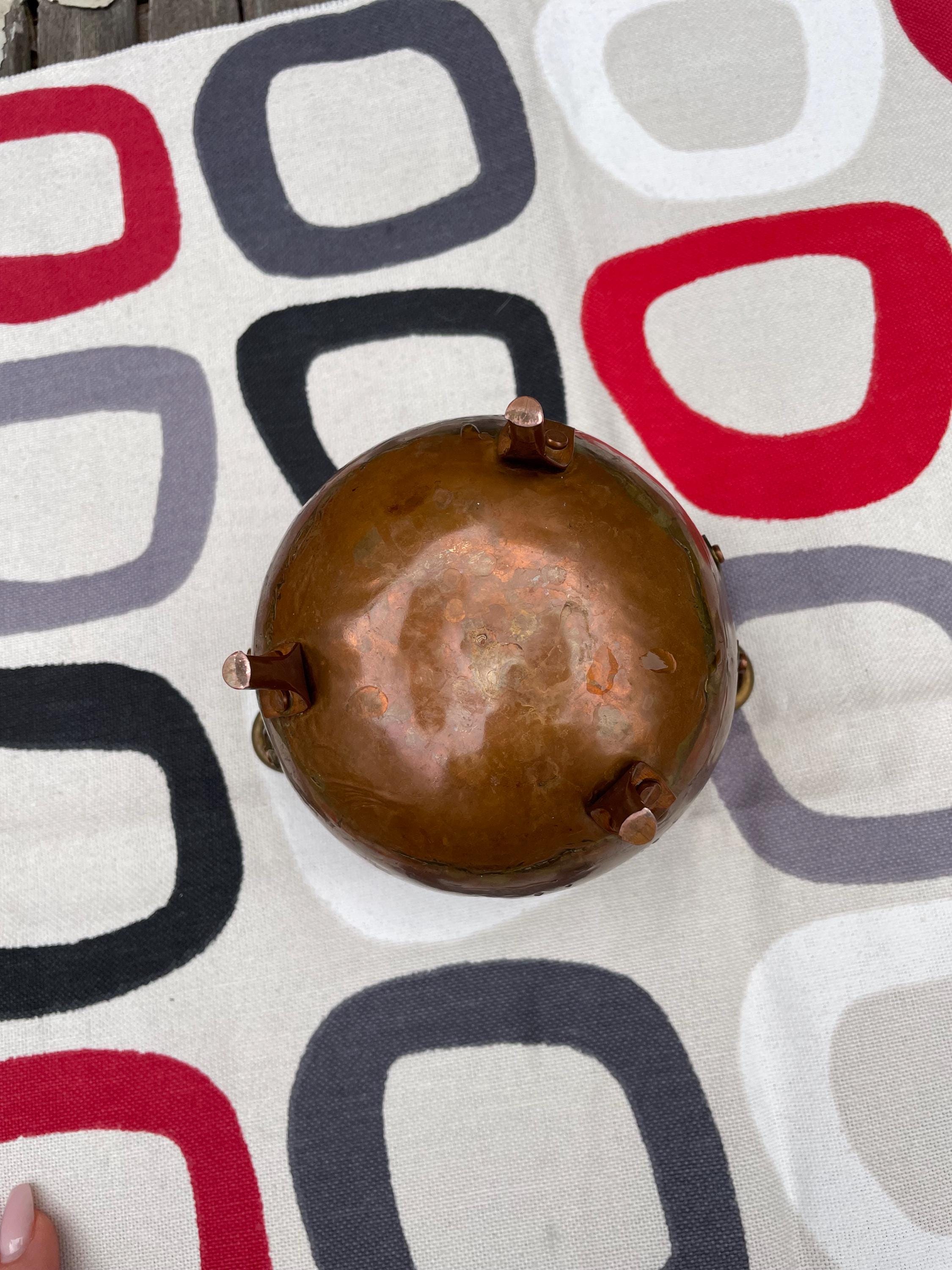 Cute Vintage Copper Planter, Small Plant Pot, Indoor Planter, Copper ...