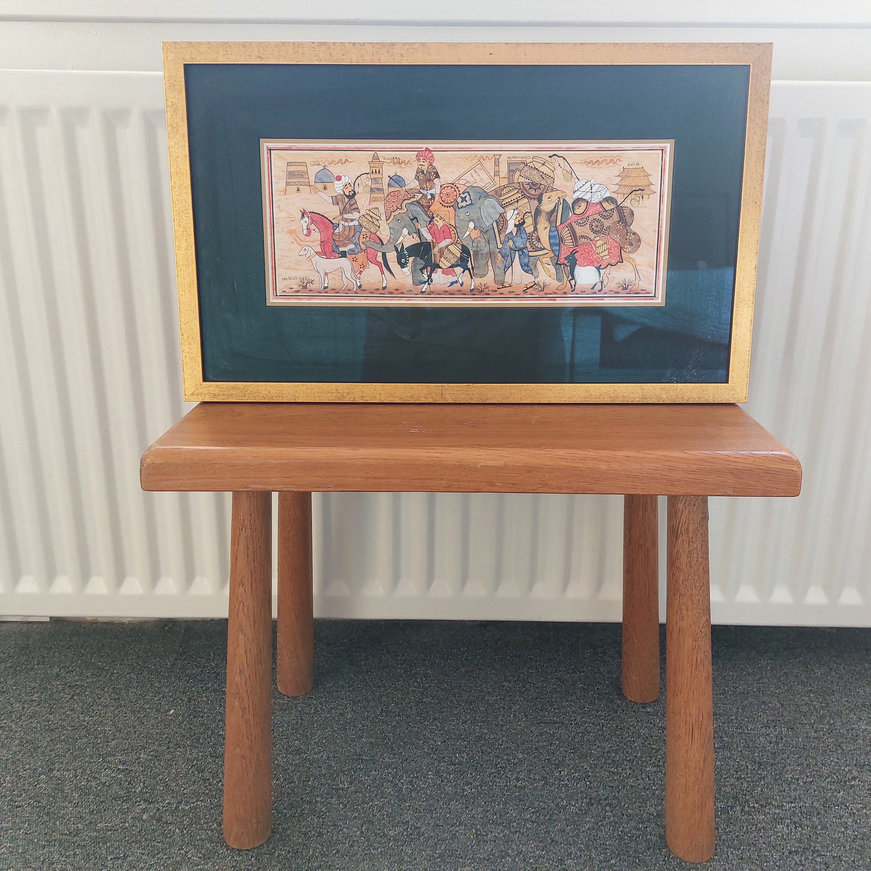 Vintage Brutalist Side Table, Oak Chair, Plant Table, Mid-century ...