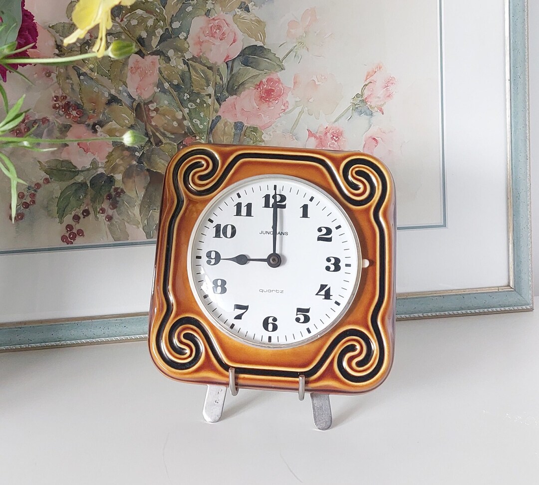 RARE FIND Mid-century Modern Retro Clock Junghans Quartz Wall Clock ...