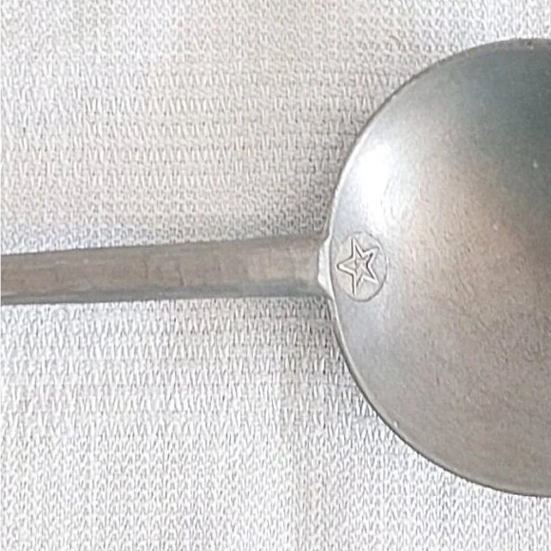 Antique Pewter Spoon With Stamp, Rustic Spoon From 19th Century ...