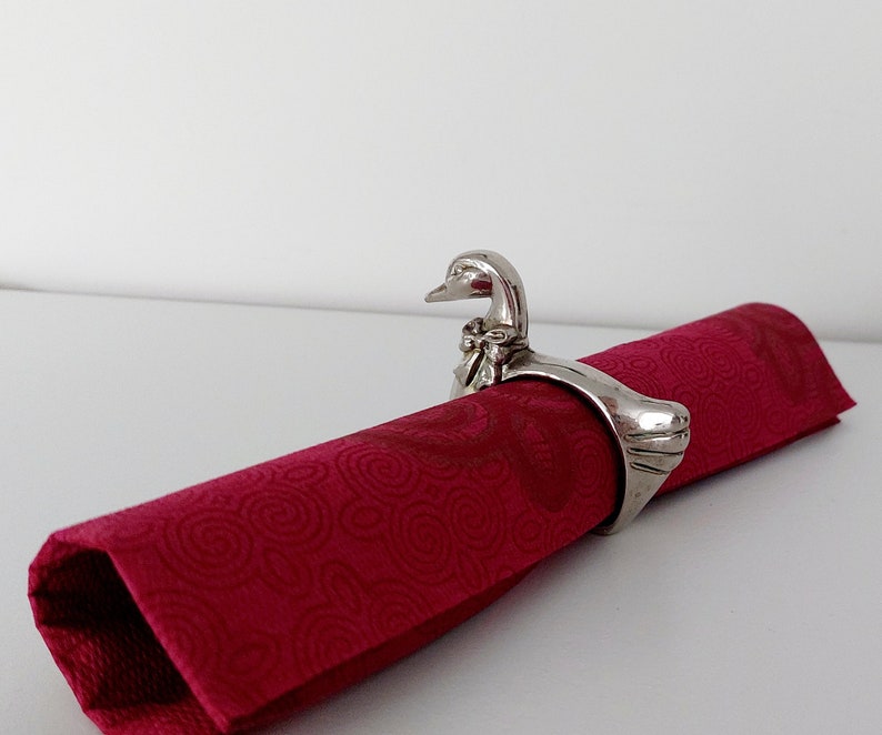 Vintage Metal Duck Shaped Napkin Rings, Set of 4, Table Decor, Vintage ...