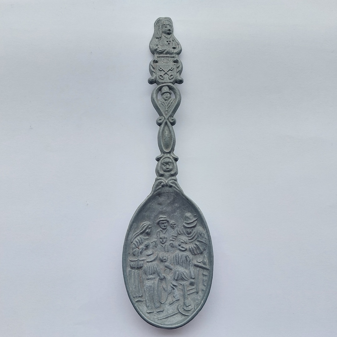 Vintage the Tooth Master Jan Steen Pewter Spoon, Made in Holland ...