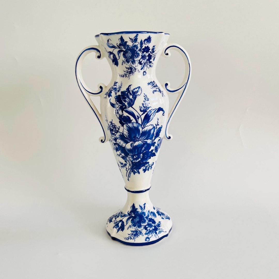 Delft Earthenware Tulip Vase From Delft, Holland, Numbered and Marked ...