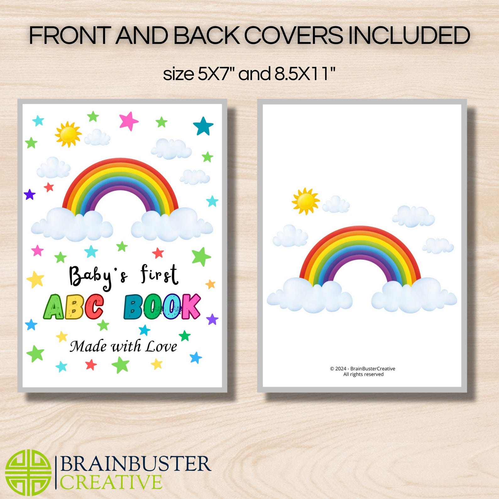 Baby First ABC Coloring Book - RAINBOW THEME - Baby Shower Activity ...