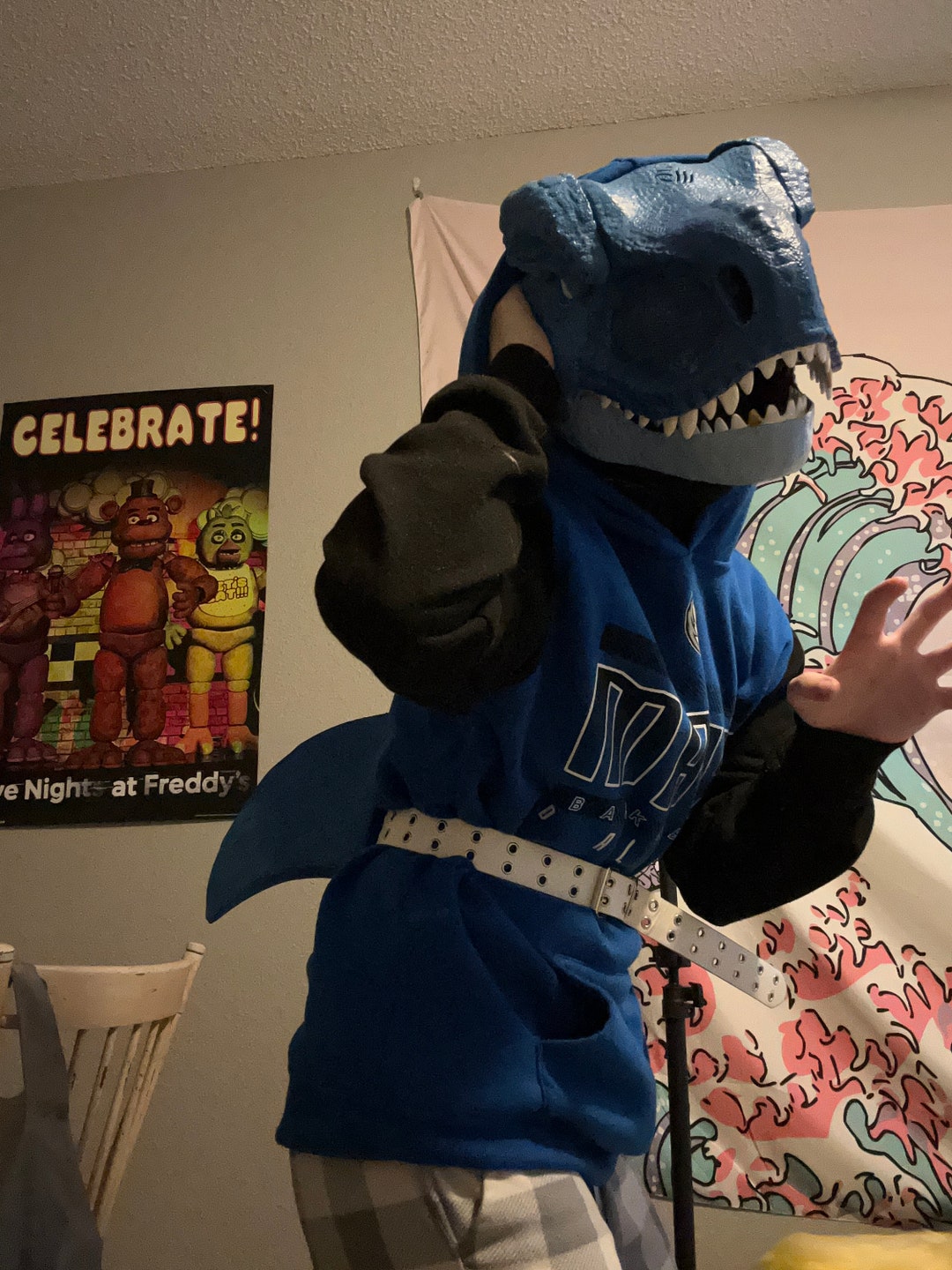 Shark Dino Mask With Fin That Roars - Etsy