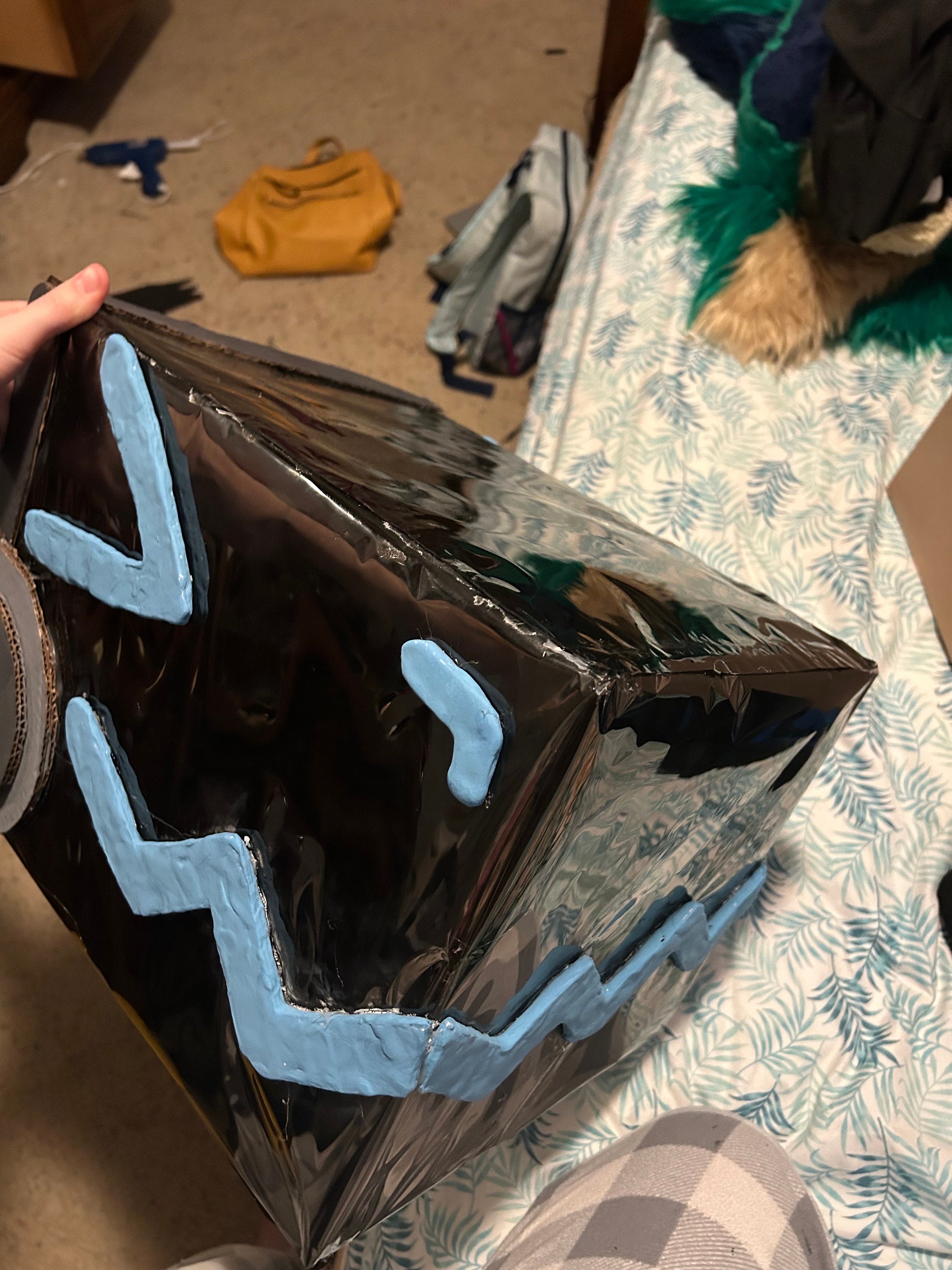 Blue Protogen Cardboard Fursuit Head - Etsy Australia