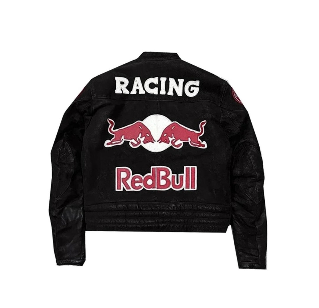 Red Bull Racing Leather Jacket Vintage Y2K 90s Motorcycle - Etsy