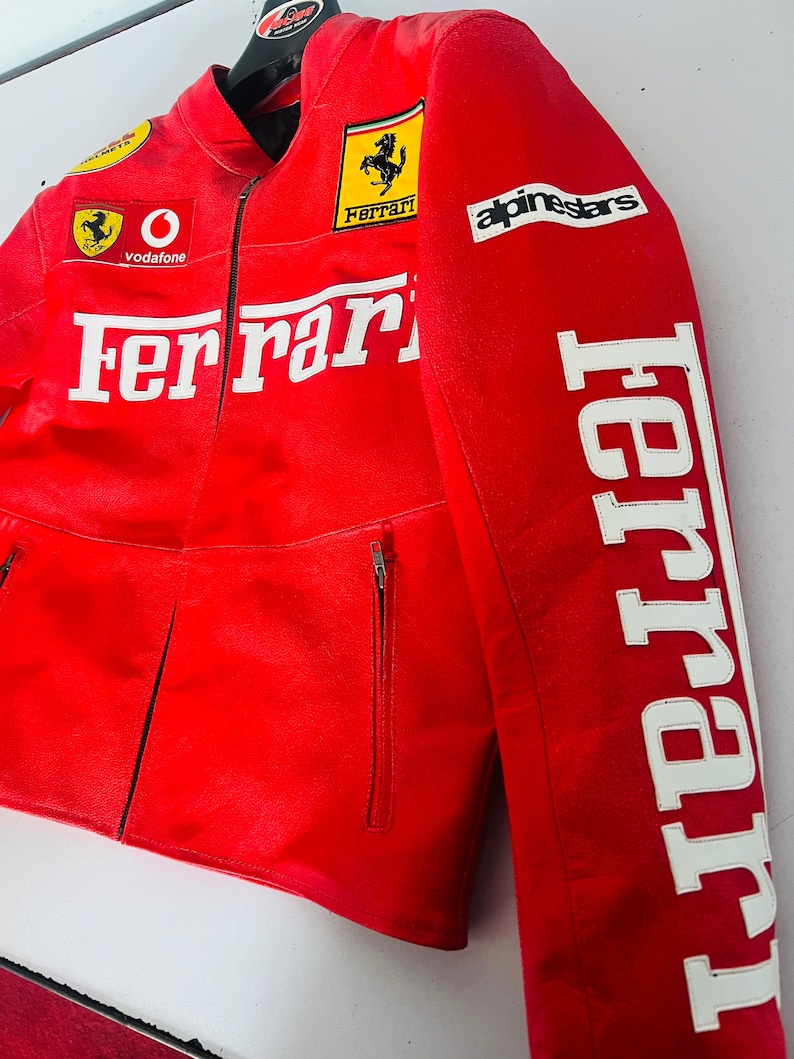 Ferrari F1 Racing Jacket Cowhide Leather Formula Men's Raceway ...