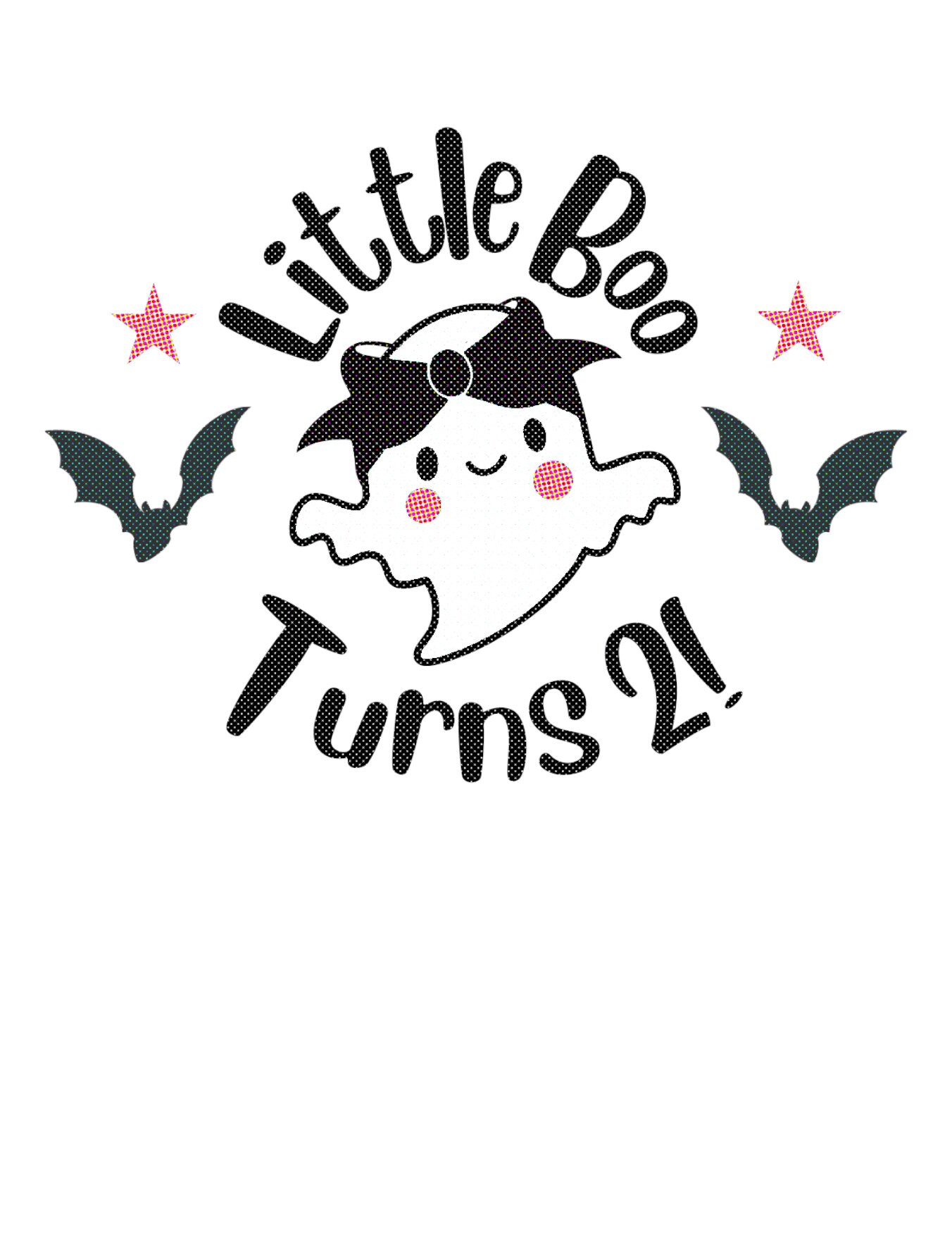 Little BOO Turns 2 SVG, Girl Birthday Halloween Svg, Cute Birthday ...