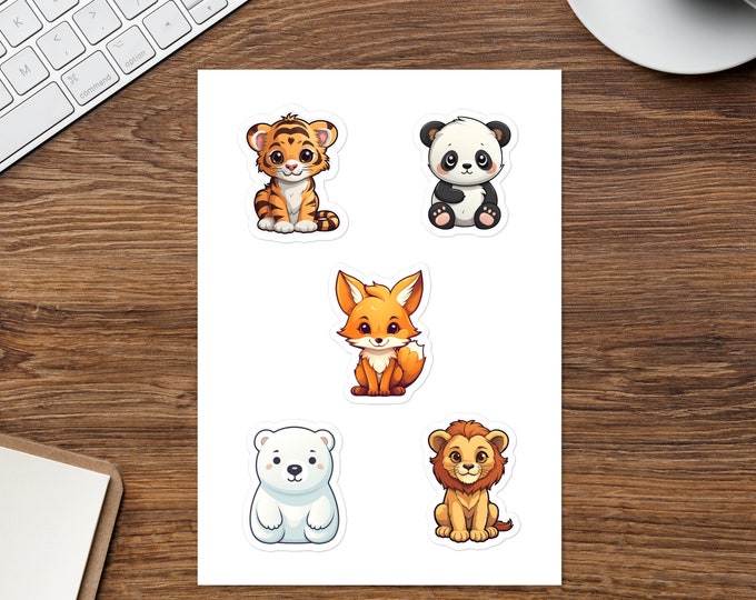 Animals Sticker Pack, Cute Animals Stickers Set, Die-cut Planner ...