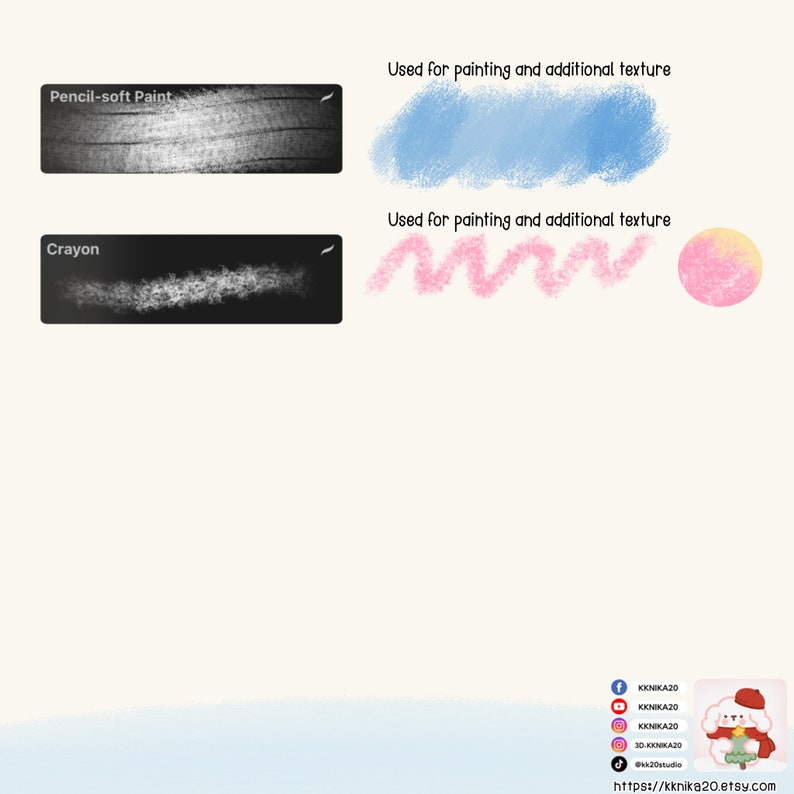 KK Playset Procreate Brushes /colored Pencil/crayon/ Texture Brushes - Etsy
