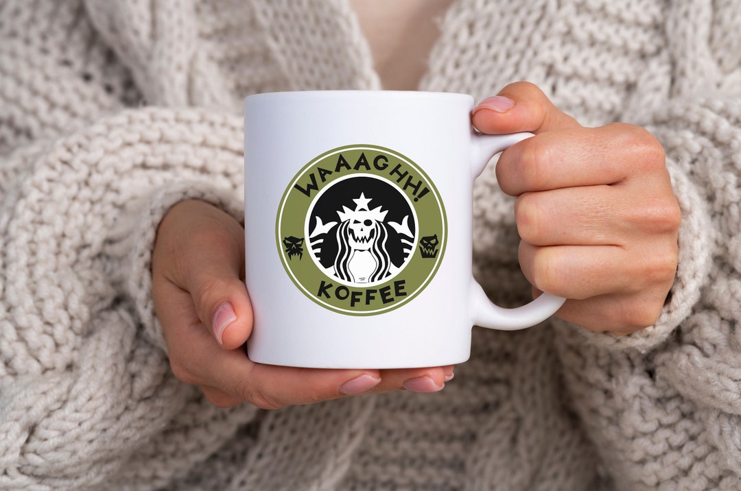 WAAAGH Greenskins Coffee Mug Warhammer Orc Boyz Cup WH Age of Sigmar ...