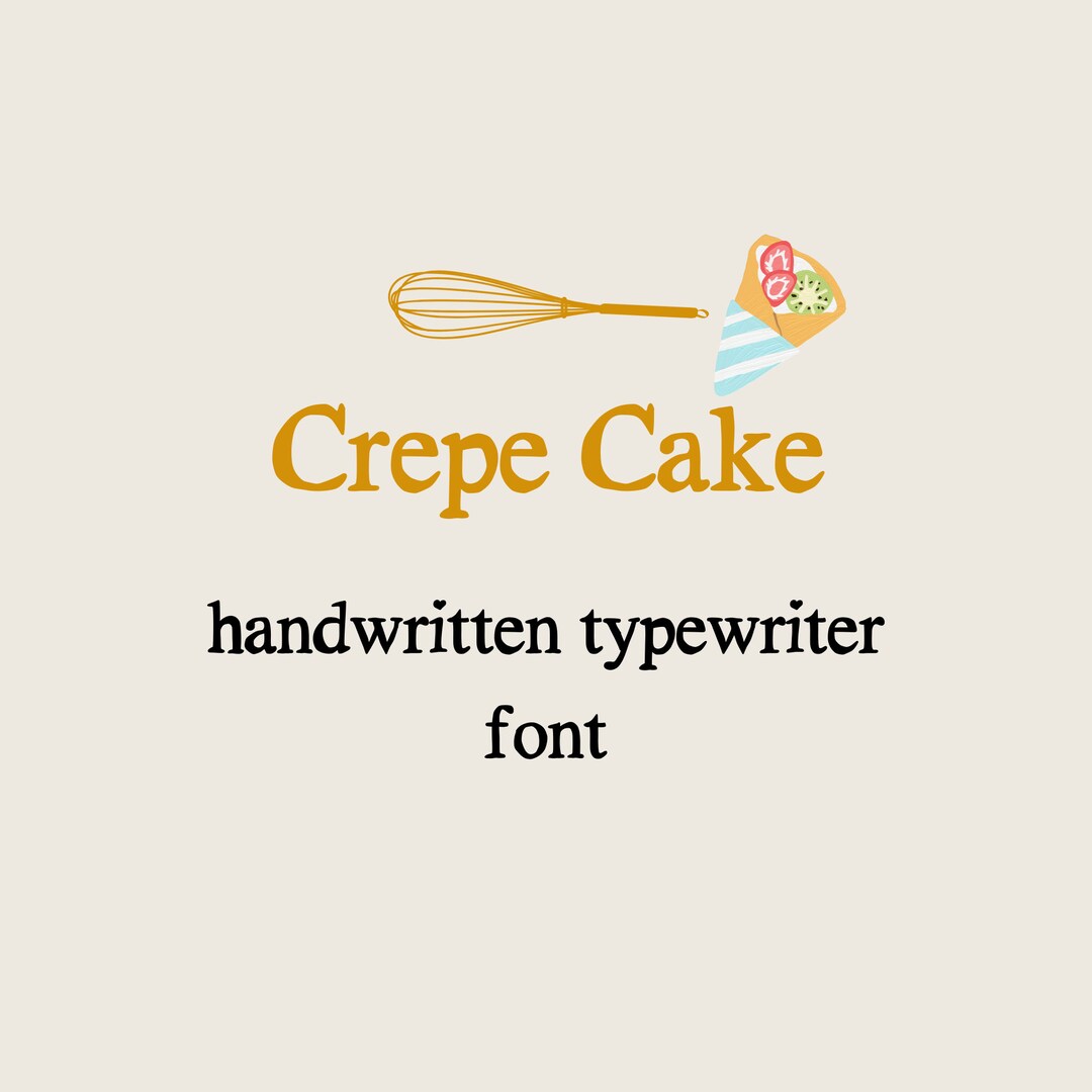 Crepe Cake Font Handwritten Font, Typewriting,procreate Font, Cute Font ...