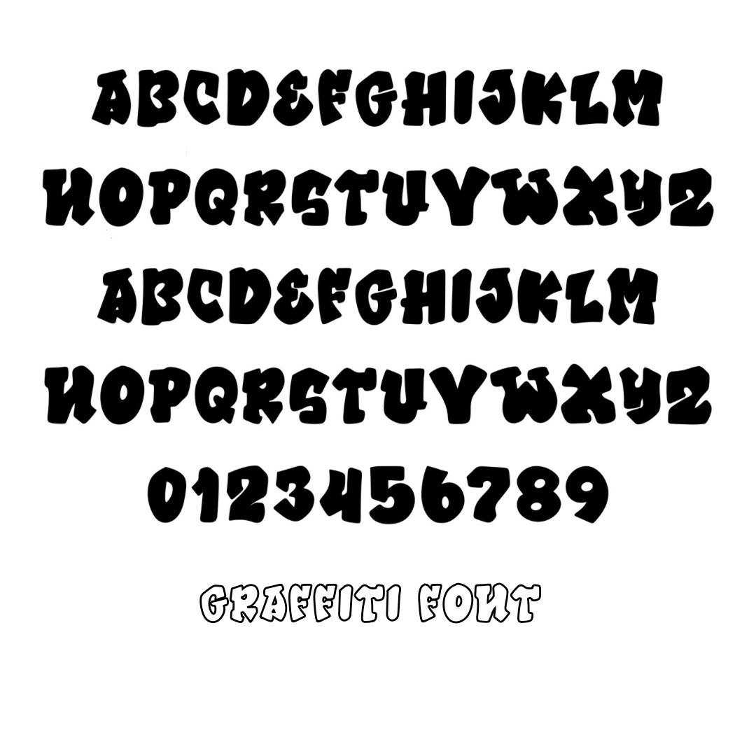 Graffiti Handstyle Alphabet Font , Urban Art Graffiti Fonts - Etsy UK