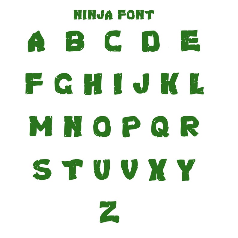Ninja Font OTF | Display Font , Turtles Alphabet Turtles Letters Cricut ...
