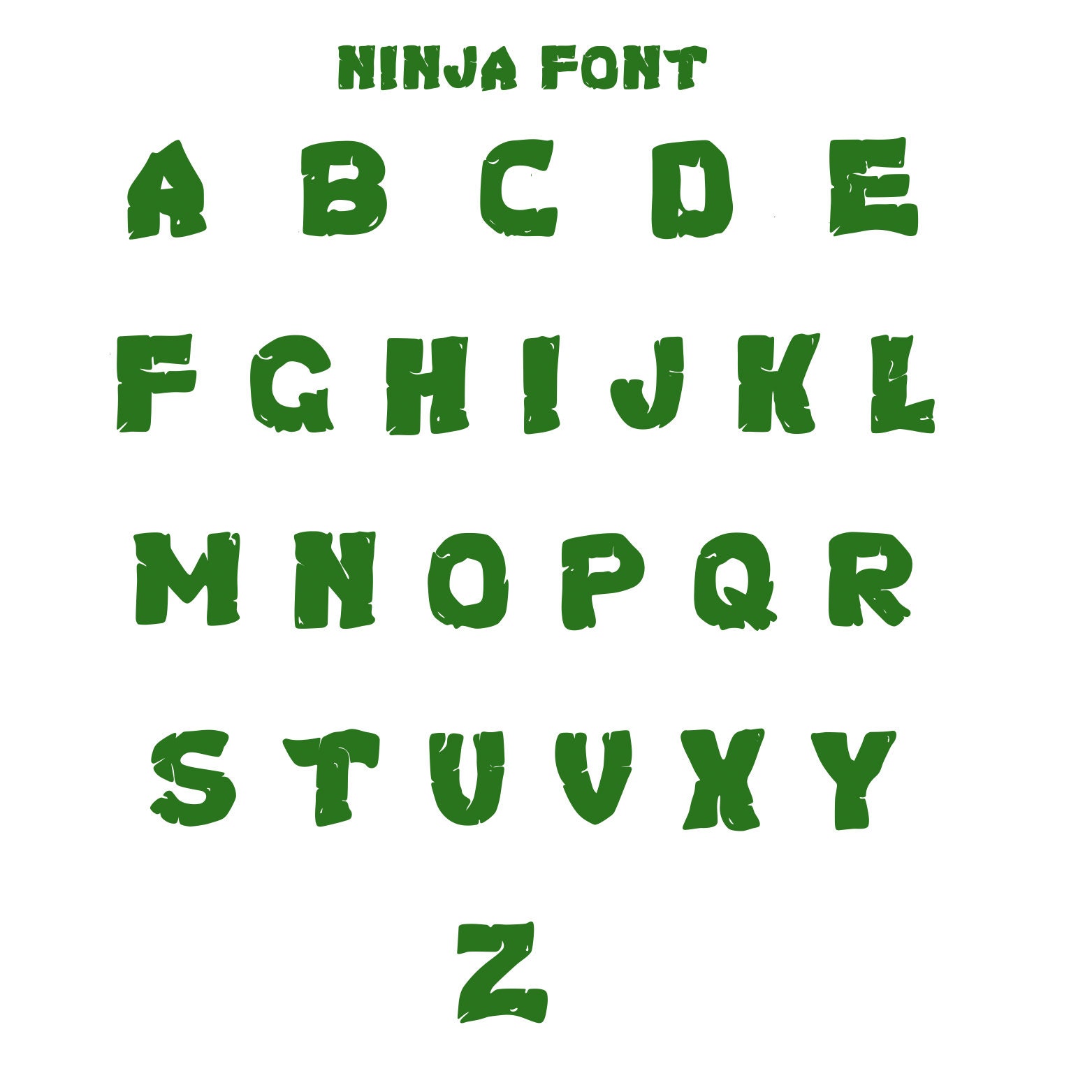 Ninja Font OTF | Display Font , Turtles Alphabet Turtles Letters Cricut ...