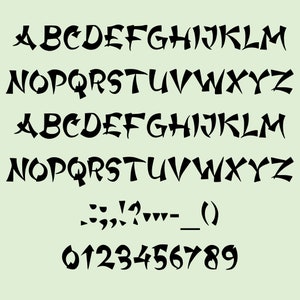 Bowl Font - Asian Letters, Chinese Font Kung Fu Alphabet - Installable ...