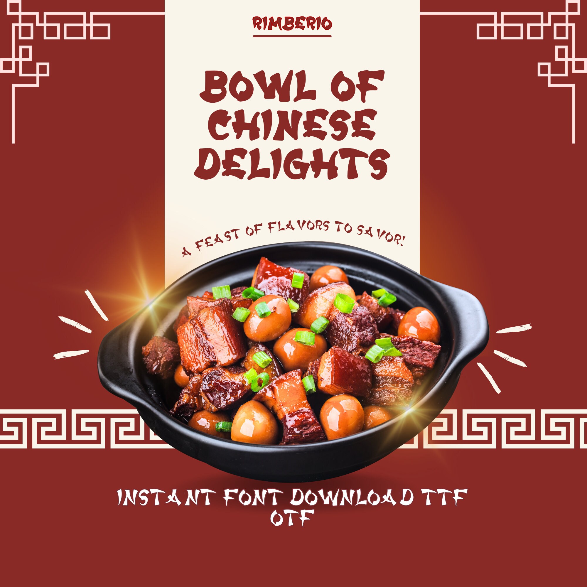 Bowl Font - Asian Letters, Chinese Font Kung Fu Alphabet - Installable ...