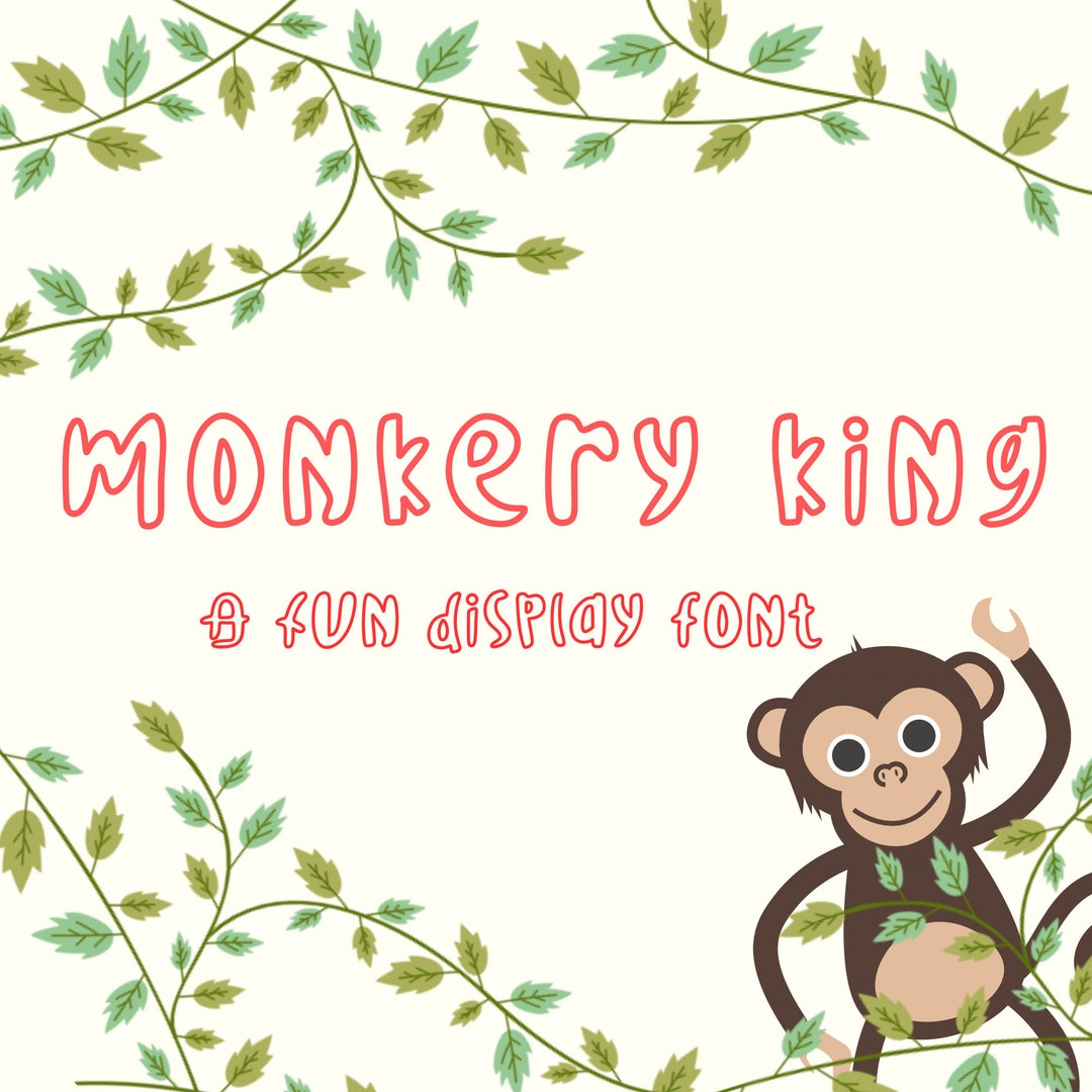 Monkey Font Otf Ttf, Hand Written Font, Display Font ,procreate Font ...