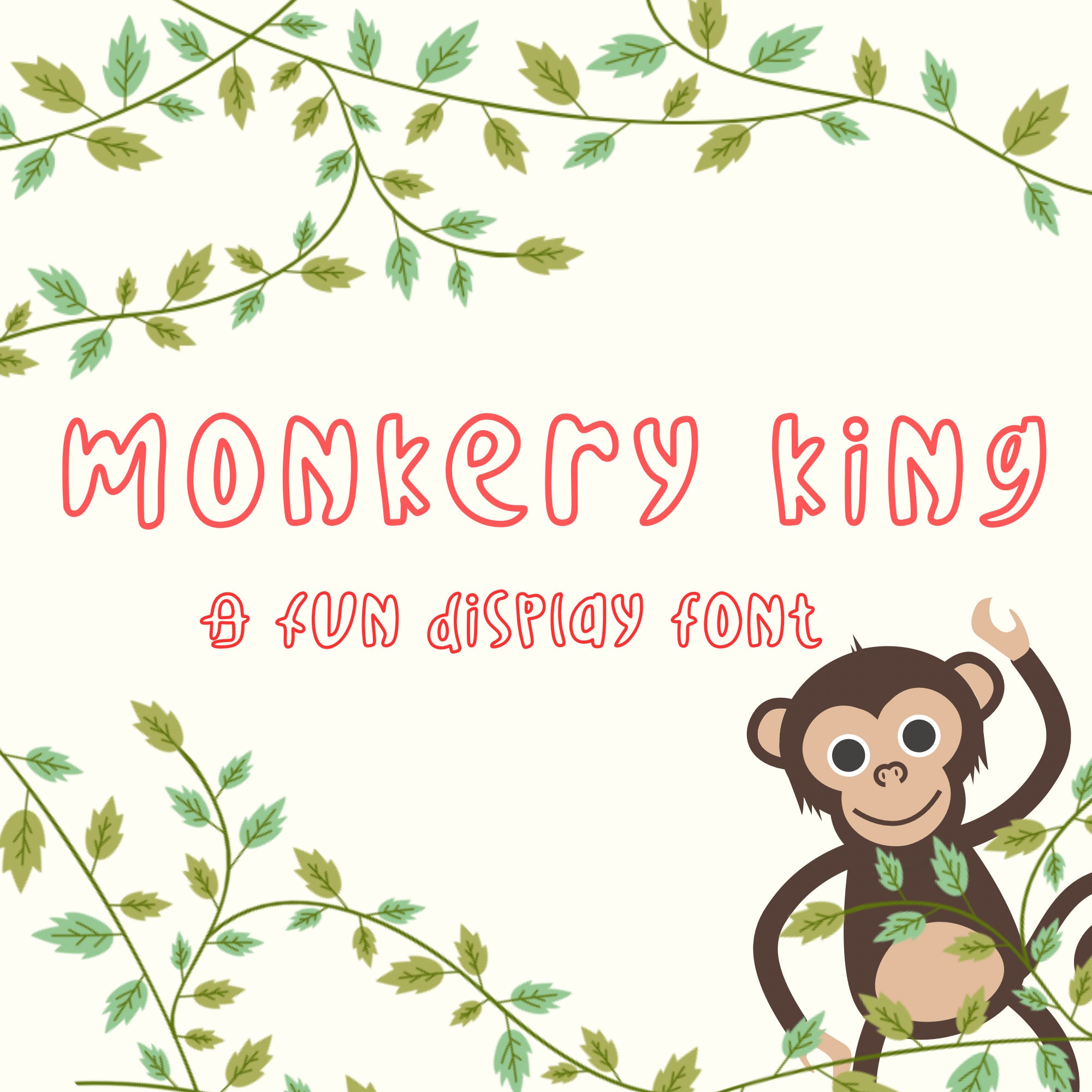 Monkey Font Otf Ttf, Hand Written Font, Display Font ,procreate Font ...