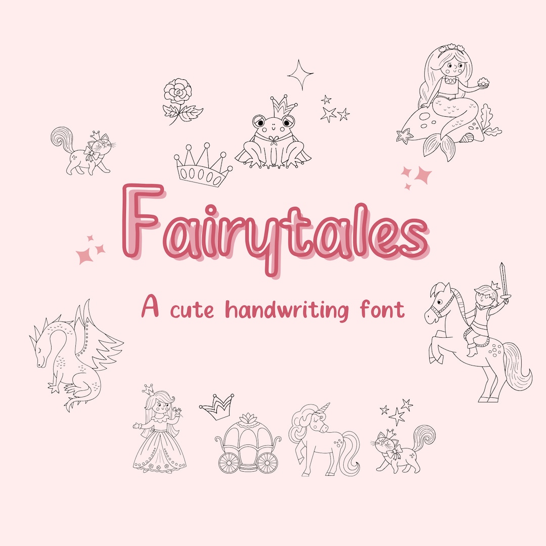 Fairytale Font Handwritten Font, Cricut Font, Procreate Font, Cute Font ...