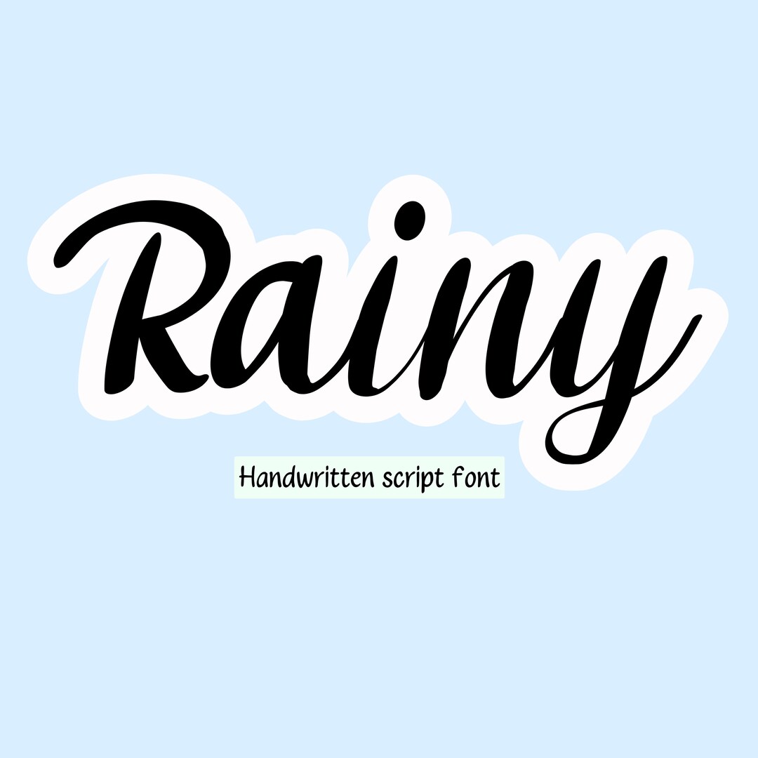 Rainy Font Handwritten Script Font, Cricut Fonts, Calligraphy, Modern ...