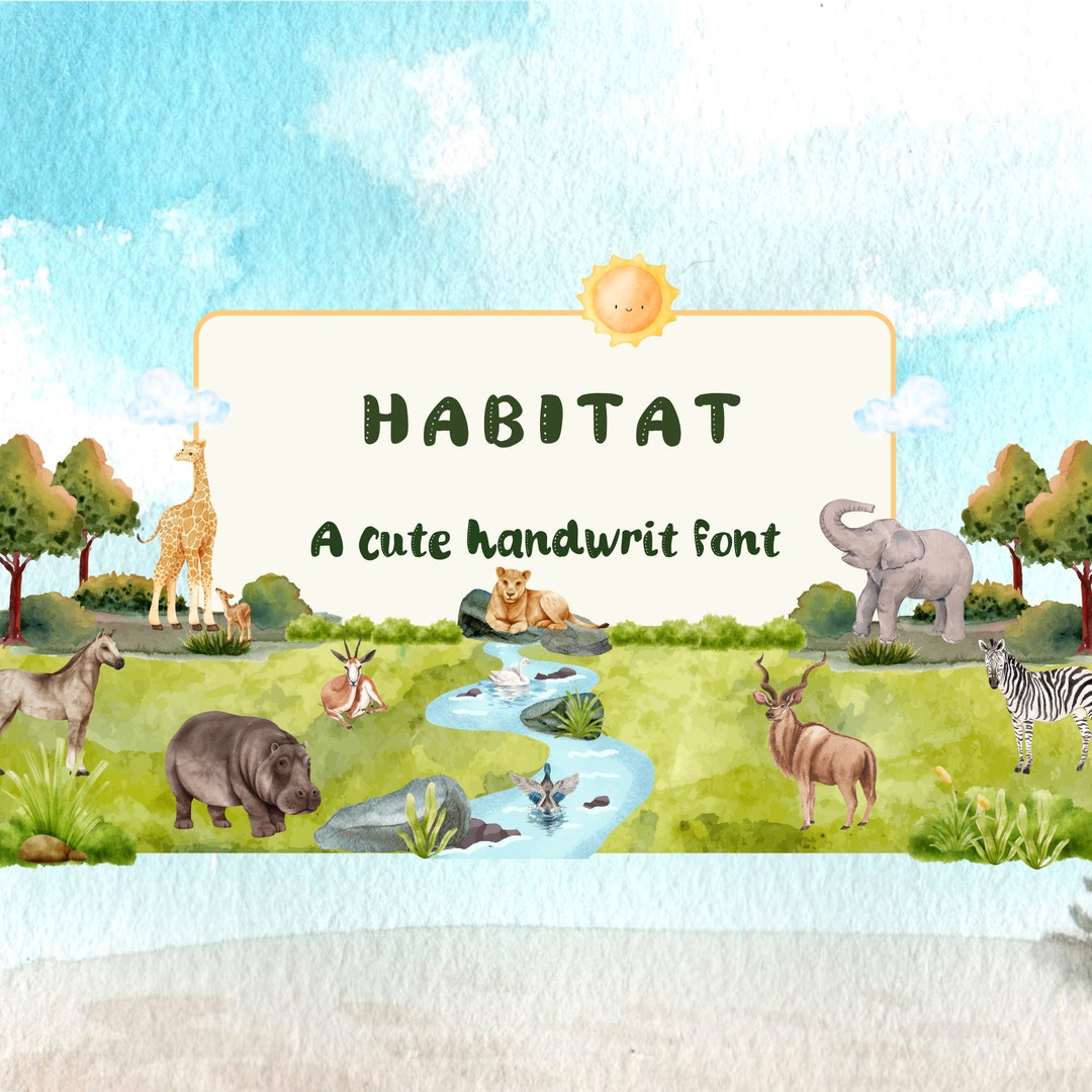 Habitat Font Handwritten Font Cricut Fonts Handwriting - Etsy