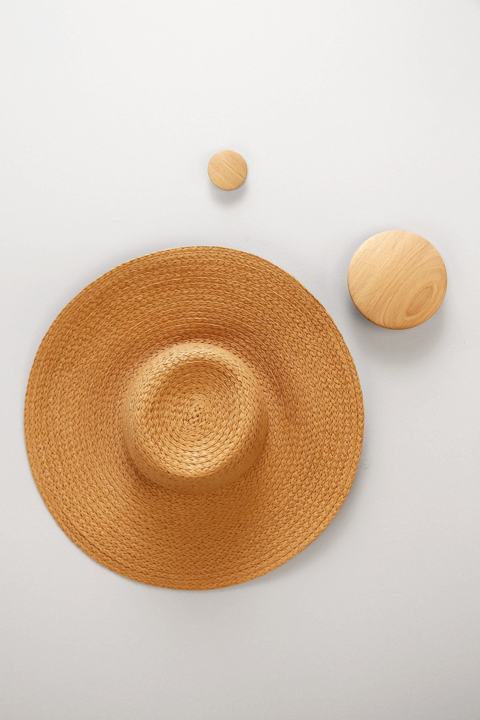 Oak Wall Dots, Oak Wardrobe, Natural Oak Hook, Hats Hooks, Coat Hooks ...