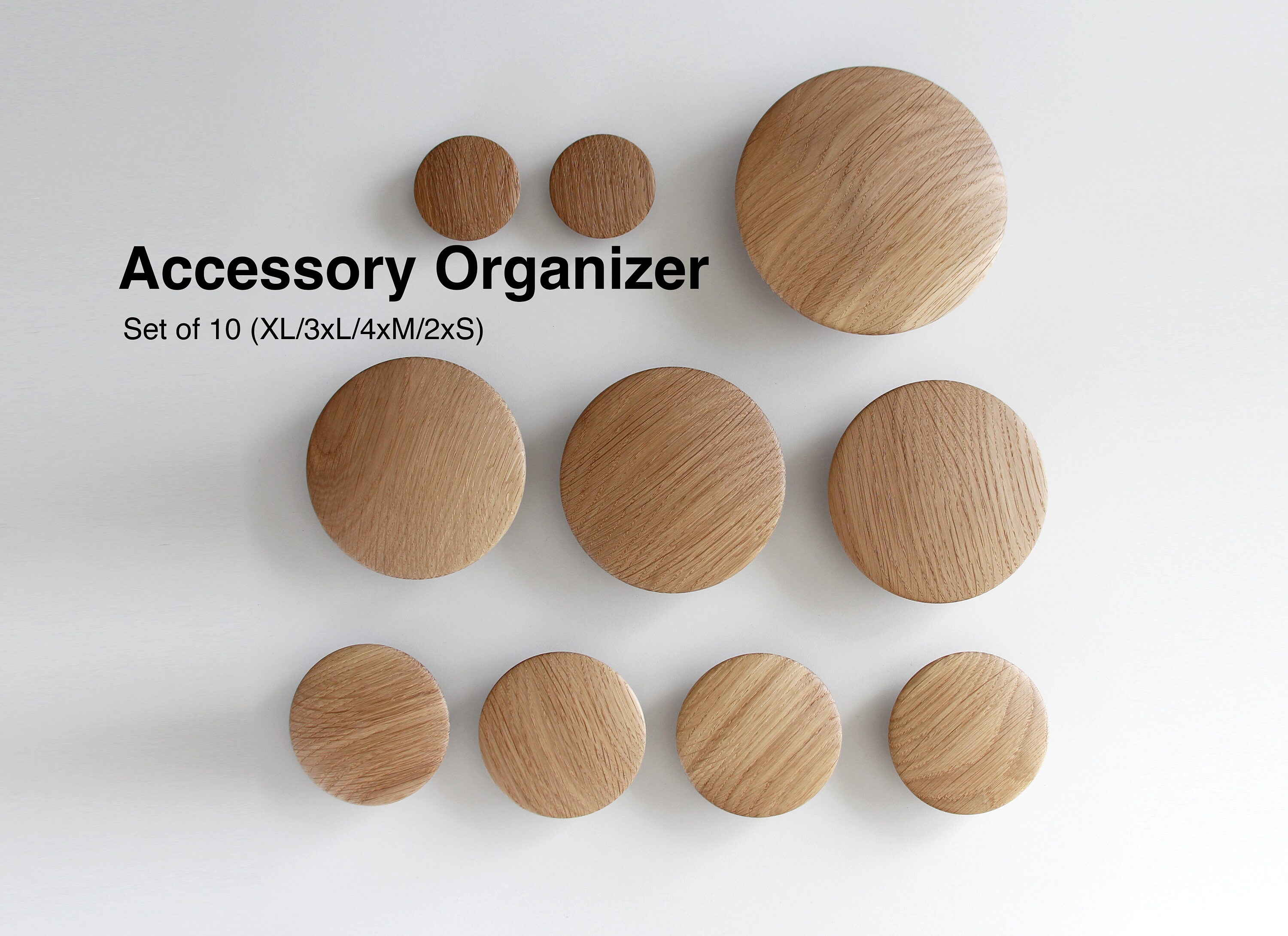 Oak Wall Dots, Oak Wardrobe, Natural Oak Hook, Hats Hooks, Coat Hooks ...