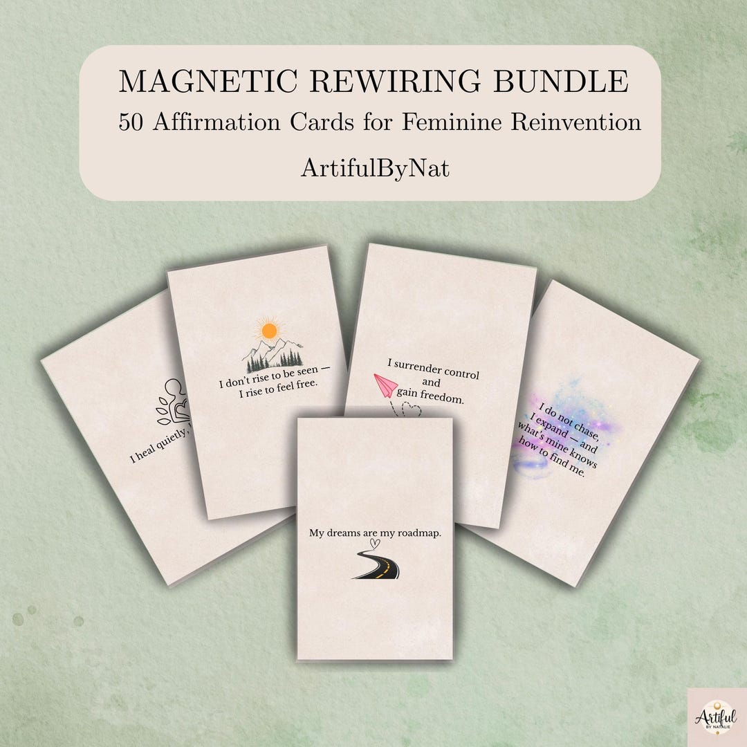 Magnetic Rewiring Affirmation Cards | 50 Printable & Phone Wallpaper ...