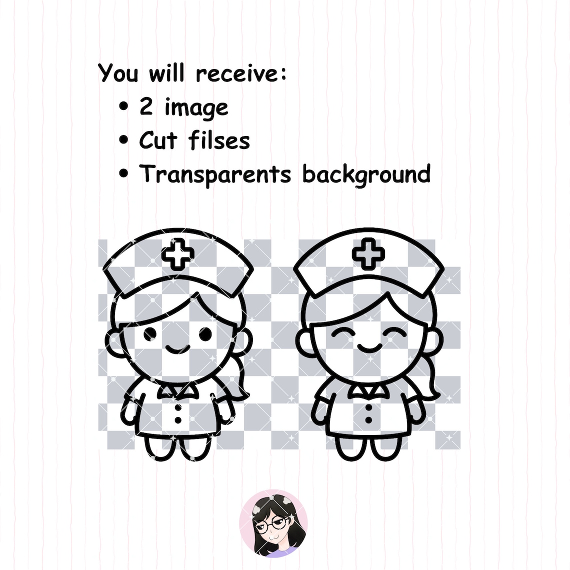 Cute Nurse SVG for Laser Cut Files and Cricut, Nurse Decorations for ...
