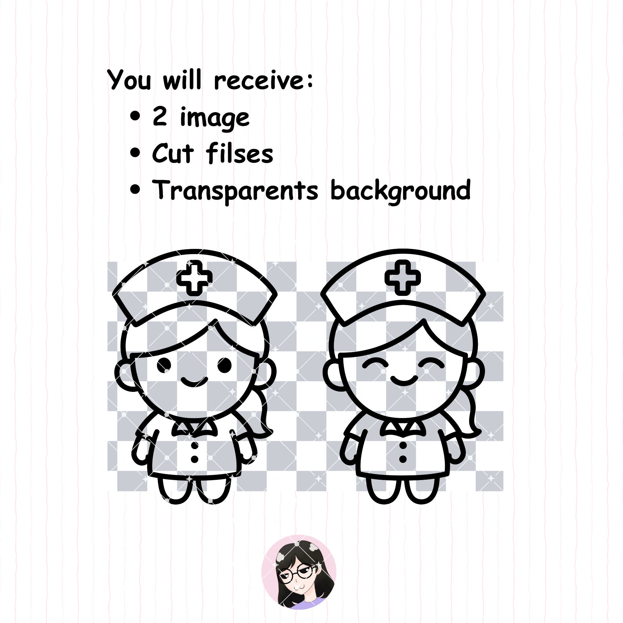 Cute Nurse SVG for Laser Cut Files and Cricut, Nurse Decorations for ...