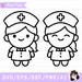 Cute Nurse SVG for Laser Cut Files and Cricut, Nurse Decorations for ...