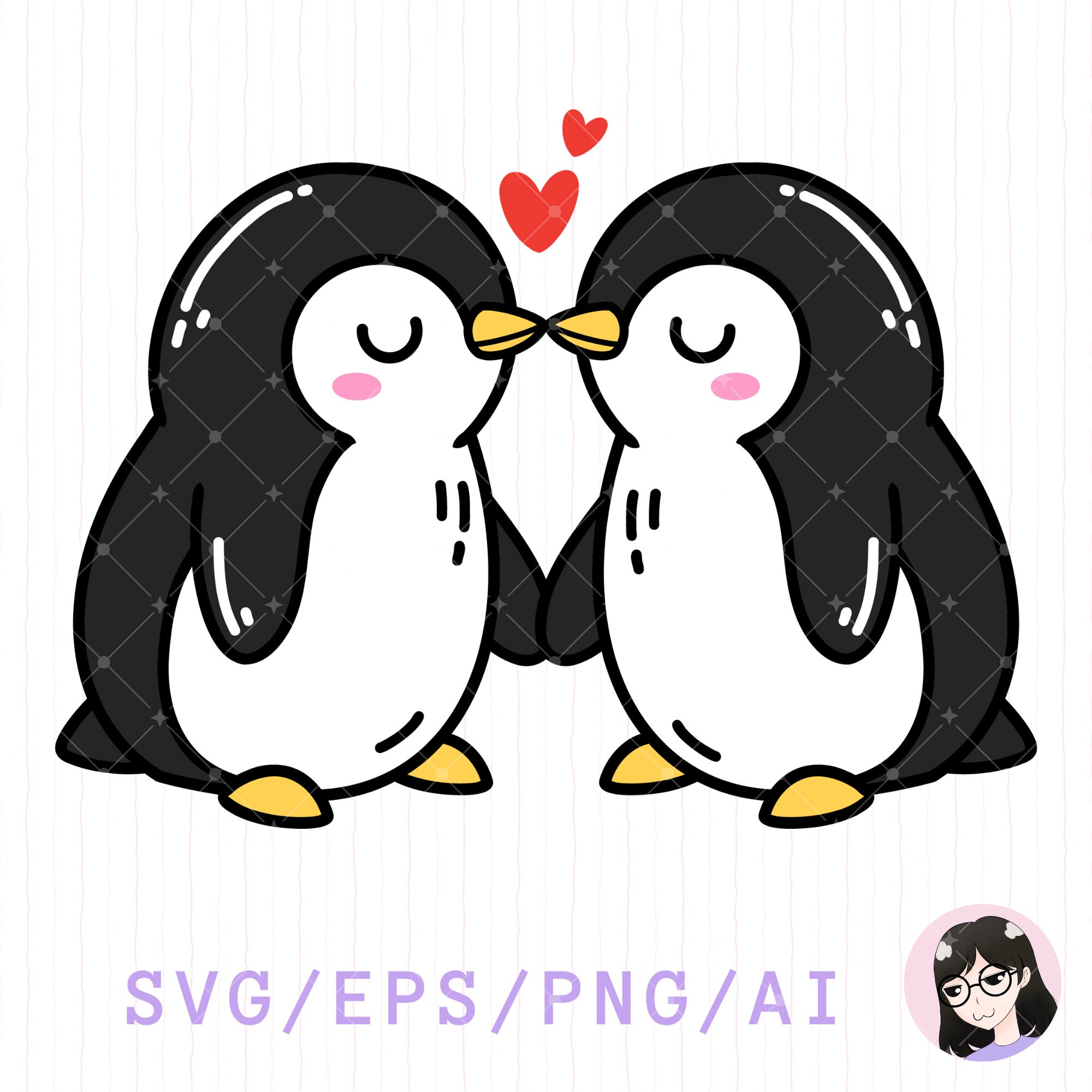 Penguin Valentine SVG, Cute Penguin Valentine Art, Perfect Gift for ...