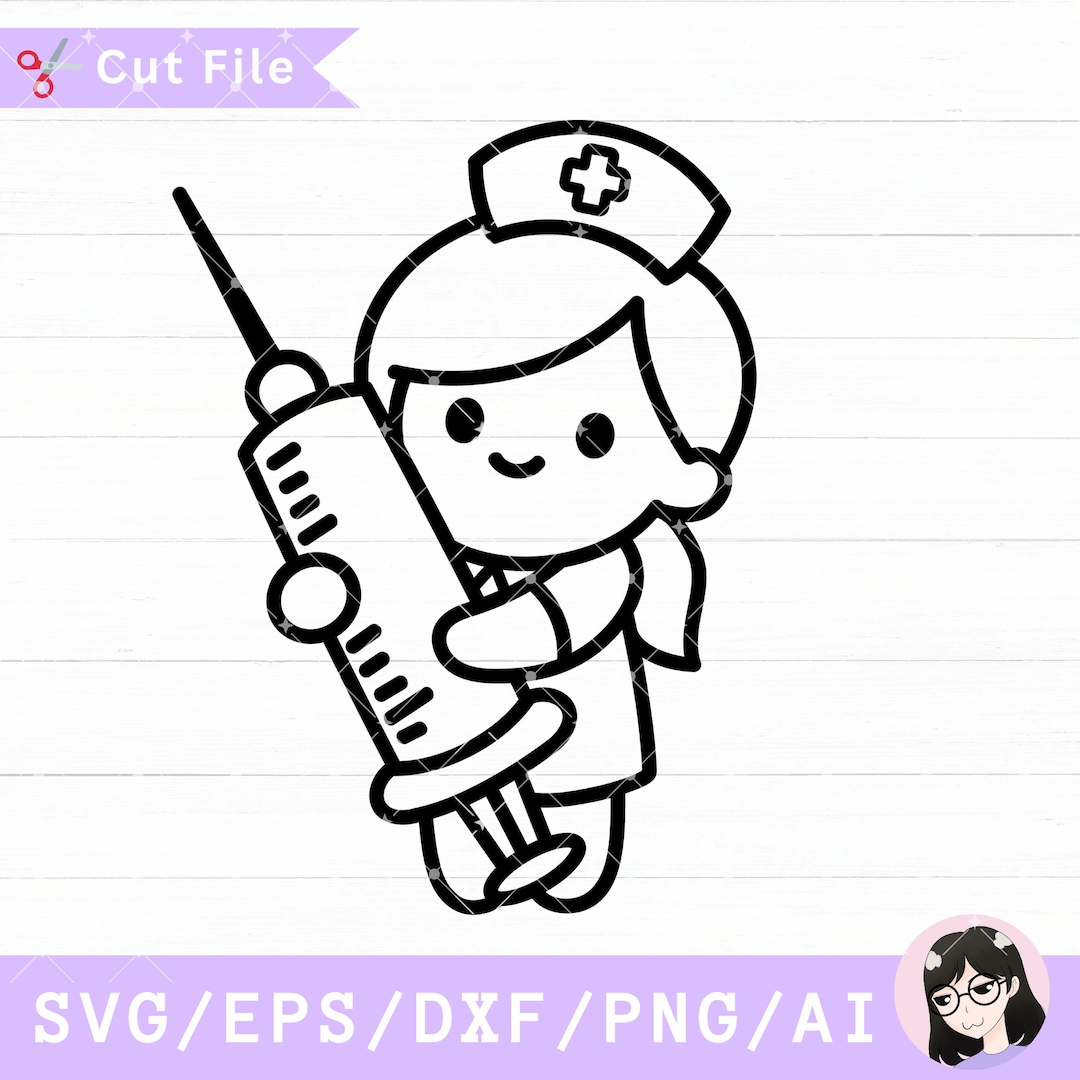 Cute Nurse SVG, Nurse Decor, Nurse Laser Cut File, and Cricut for ...