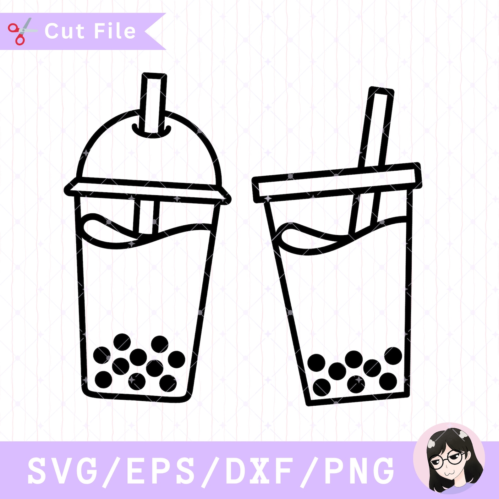Bubble Tea SVG, Boba Tea Cup, Cute Drink Stickers, Kawaii Cup Clipart ...